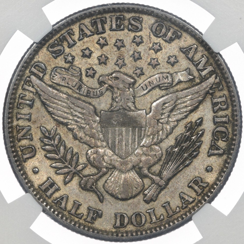 1907-P 50C NGC AU53 Barber Silver Half Dollar - Crusty Original | eBay