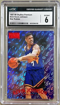 KEVIN JOHNSON 1997/98 SKYBOX STAR RUBIES #222 - 6/50 CGC 6 - PHOENIX ...