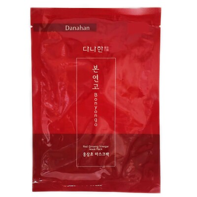 Danahan Red Ginseng Vinegar Mask Pack 10 Sheets/Korean/Wrinkle ...