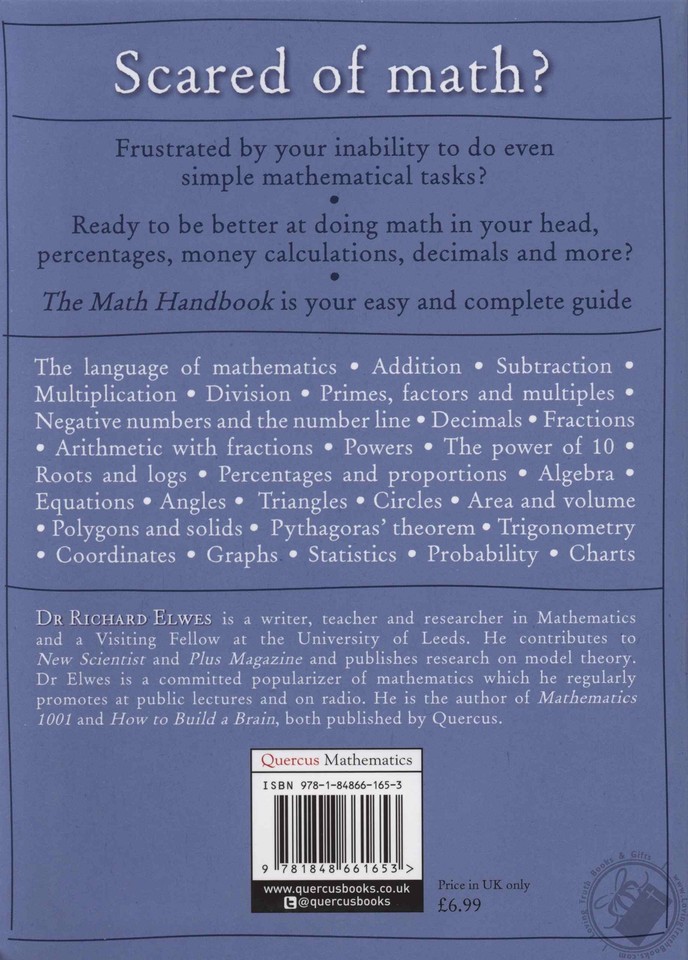 The Math Handbook Everyday Math Made Simple by Richard Elwes (2012 ...