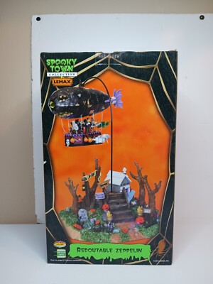 LEMAX Spooky Town Dreaded Zeppelin Lights & Animated 2010 Retired Non ...