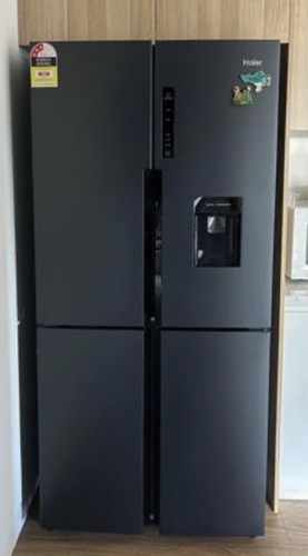 Haier 466L Quad Door Frost Free Fridge with Water Dispenser Black ...