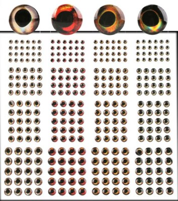 4D Living Eyes..80 to 96 molded eyes..4 sizes..CLOSEOUT-Combine ...