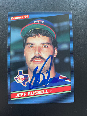 Jeff Russell Signed 1986 Donruss #586 Card Texas Rangers Autograph COA ...