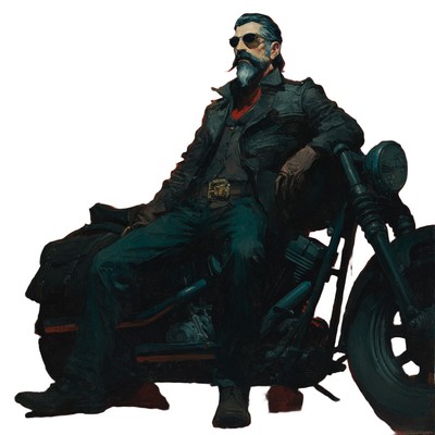 Vampire Biker Portrait Vinyl Car Decal Sticker – Waterproof & UV ...