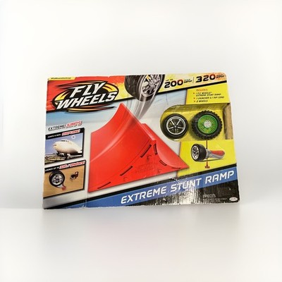 RARE Fly Wheels Extreme Stunt Ramp Toy Set 2 Wheels + Launcher & Rip ...