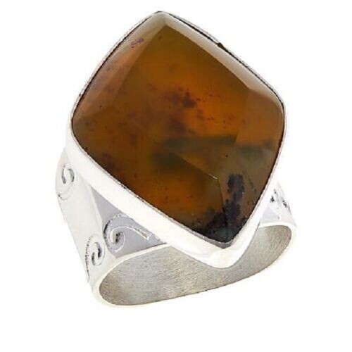 HSN Jay King Sterling Silver Namibian Green Goddess Opal Ring Size 8 | eBay