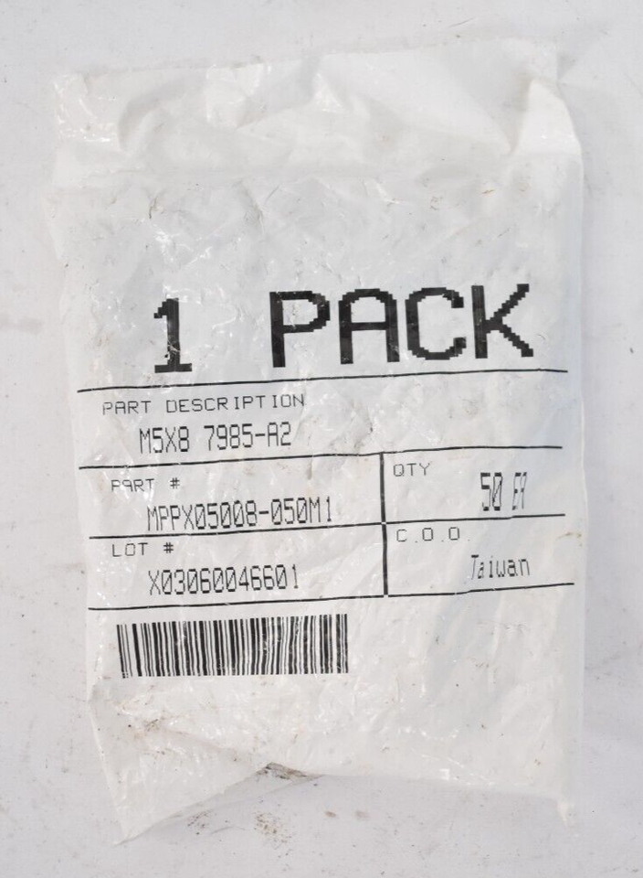50 Pack Socket Screws M5 x #8 7985-A2 MPPX05008-050M1 Hardware Tools ...