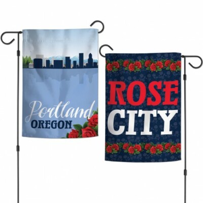 Portland Oregon Two-Sided Garden Flag Rose City 12.5" x 18" | eBay