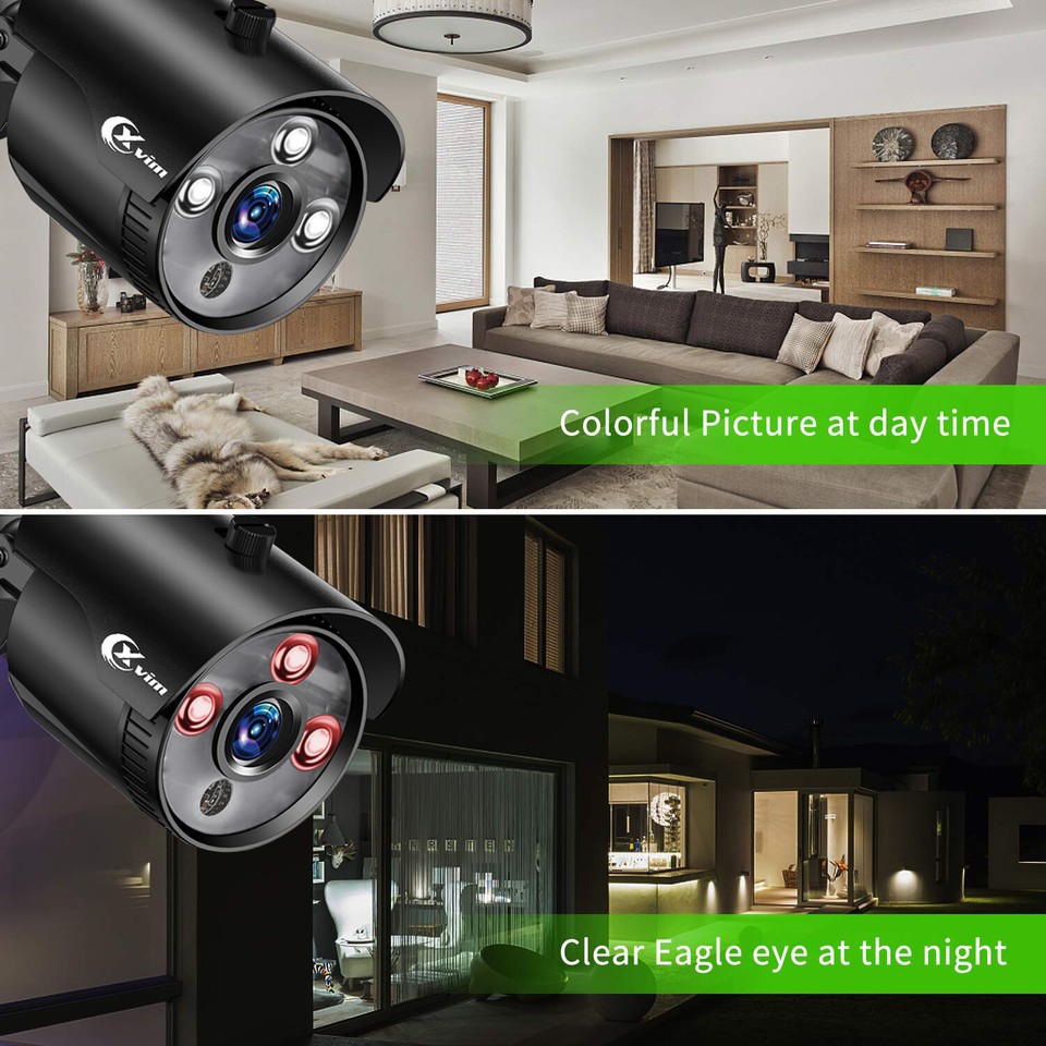 XVIM 1080P HDMI DVR Home Outdoor Security Camera System Night Vision ...