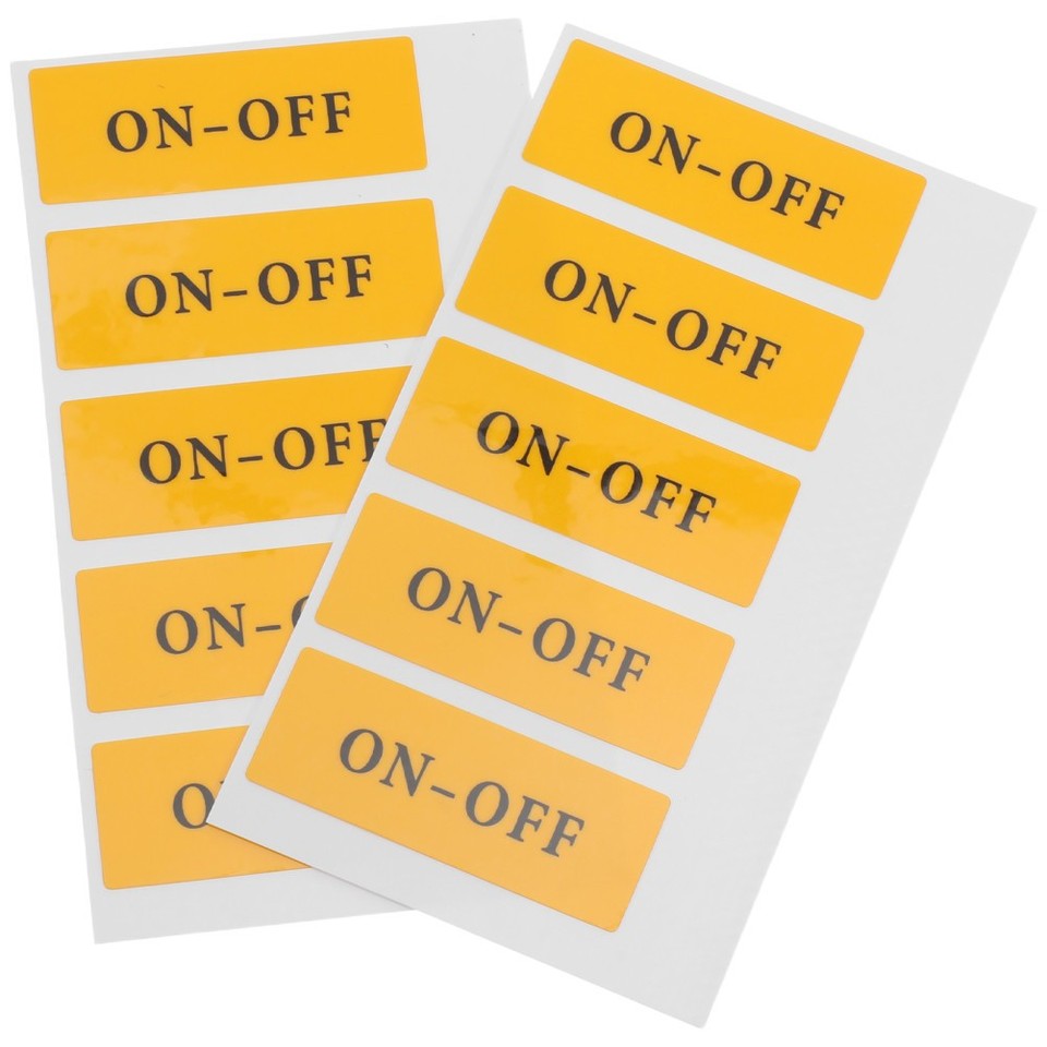 10 Pcs Power Switch Identification Sticker Label Stickers Electrical ...