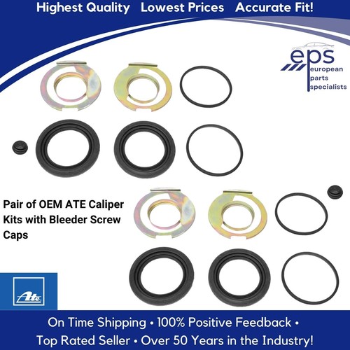2 X OEM Ate Front Brake Caliper Repair Kits & Bleeder Screw Cap 1980-85 ...