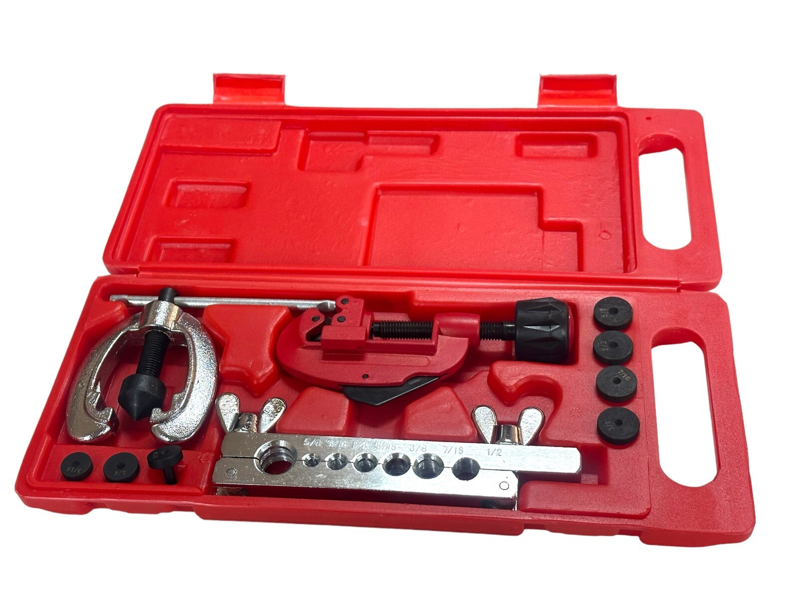 Double Flaring Kit 3/16” to 5/8” Flare 10pc 7 Sizes pipe Brake Air Line ...