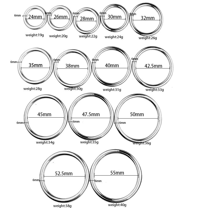 Metal Stainless Steel Silver Ring For Male Glans Penis Strecher ...