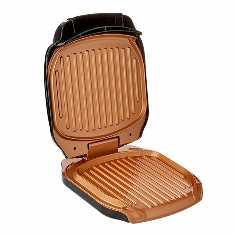 Gotham Steel Low Fat Multipurpose Sandwich Grill with Nonstick Copper ...