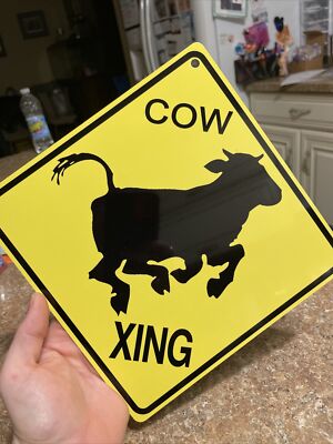 New Metal Cow Farm Crossing Xing Sign Indoor Outdoor KC Creations | eBay