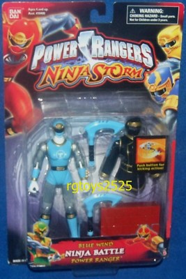 Power Rangers Ninja Storm 5" Blue Wind Battle Ranger NEW Factory Sealed ...