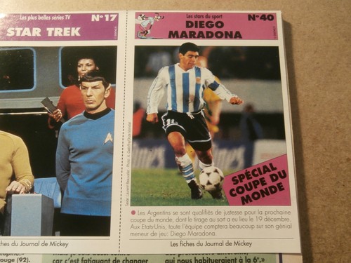 DIEGO MARADONA, TRADING ROOKIE CARD, VINTAGE 1993 COMPLETE MAGAZINE ...