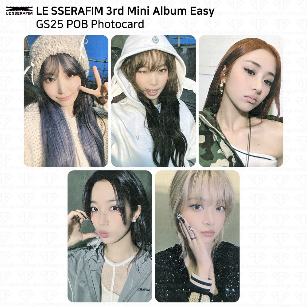 Le Sserafim 3rd Mini Album Easy GS25 POB Photocard KPOP K-POP Chaewon Kazuha | eBay