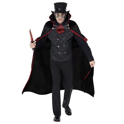 Mens Jack The Ripper Costume Adult Scary Serial Killer Halloween Fancy ...