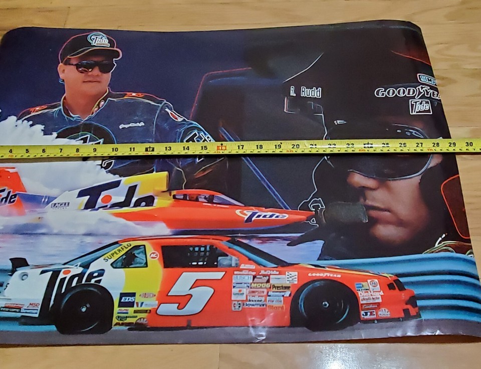 Original Tide Poster Ricky Rudd and George Woods Jr. Nascar Unlimited ...