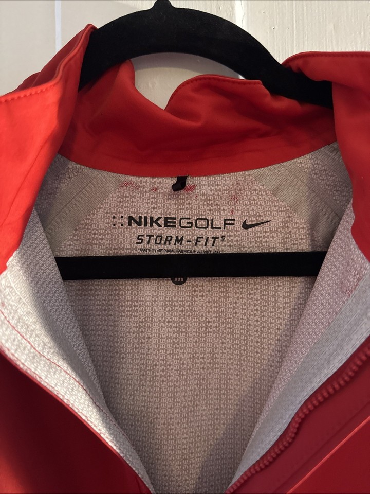 Nike Golf Fit Storm Red Mens Size Large Raincoat Jacket Windbreaker | eBay