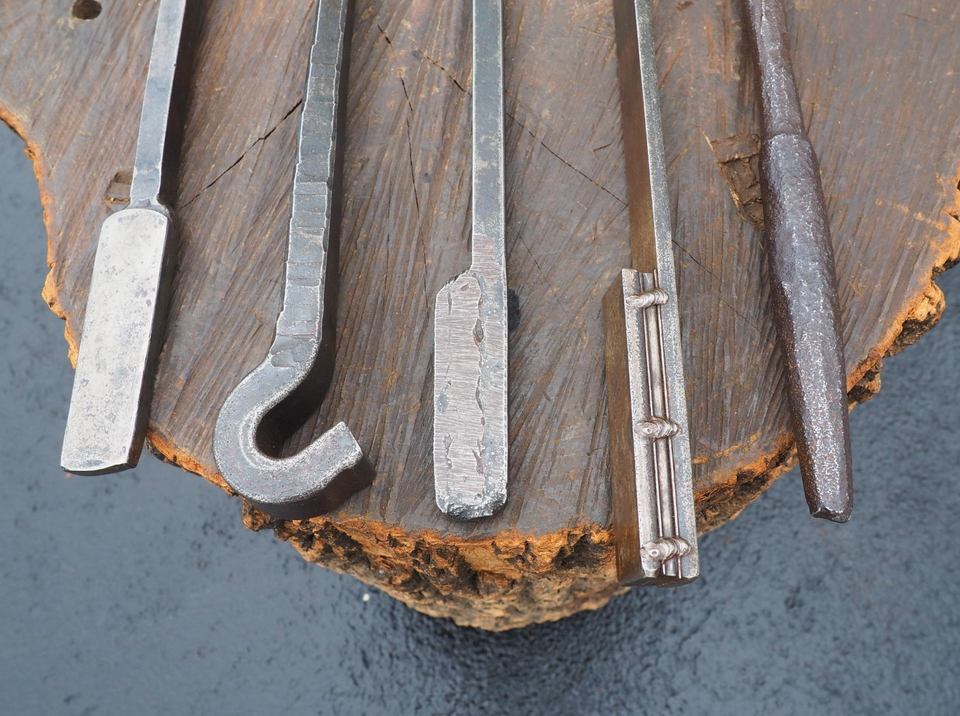UNIQUE 5-PIECE "POWER HAMMER" TOP TOOL BLACKSMITH ANVIL BLADE KNIFE ...