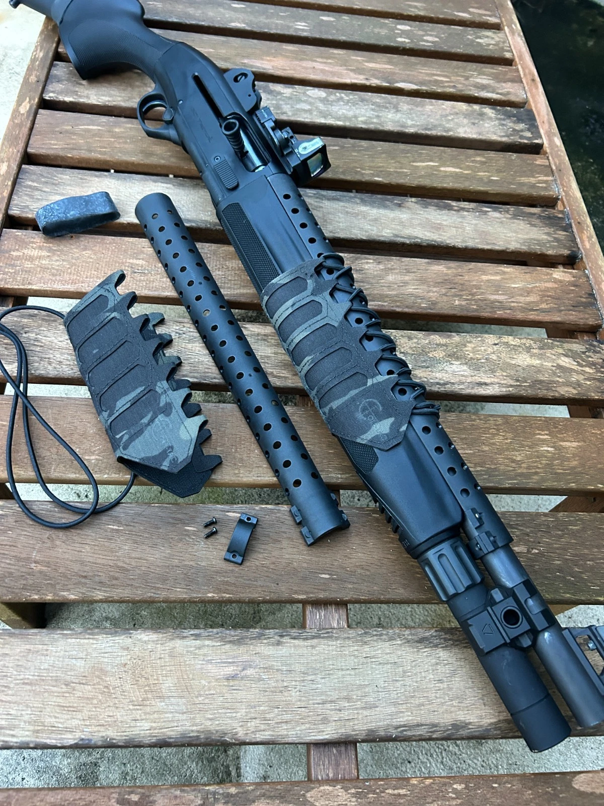 BENELLI M4 CUSTOM Heat Shield + Barrel BIKINI BLACK MULTICAM Shotgun MOST F - Shotgun Stocks at ...