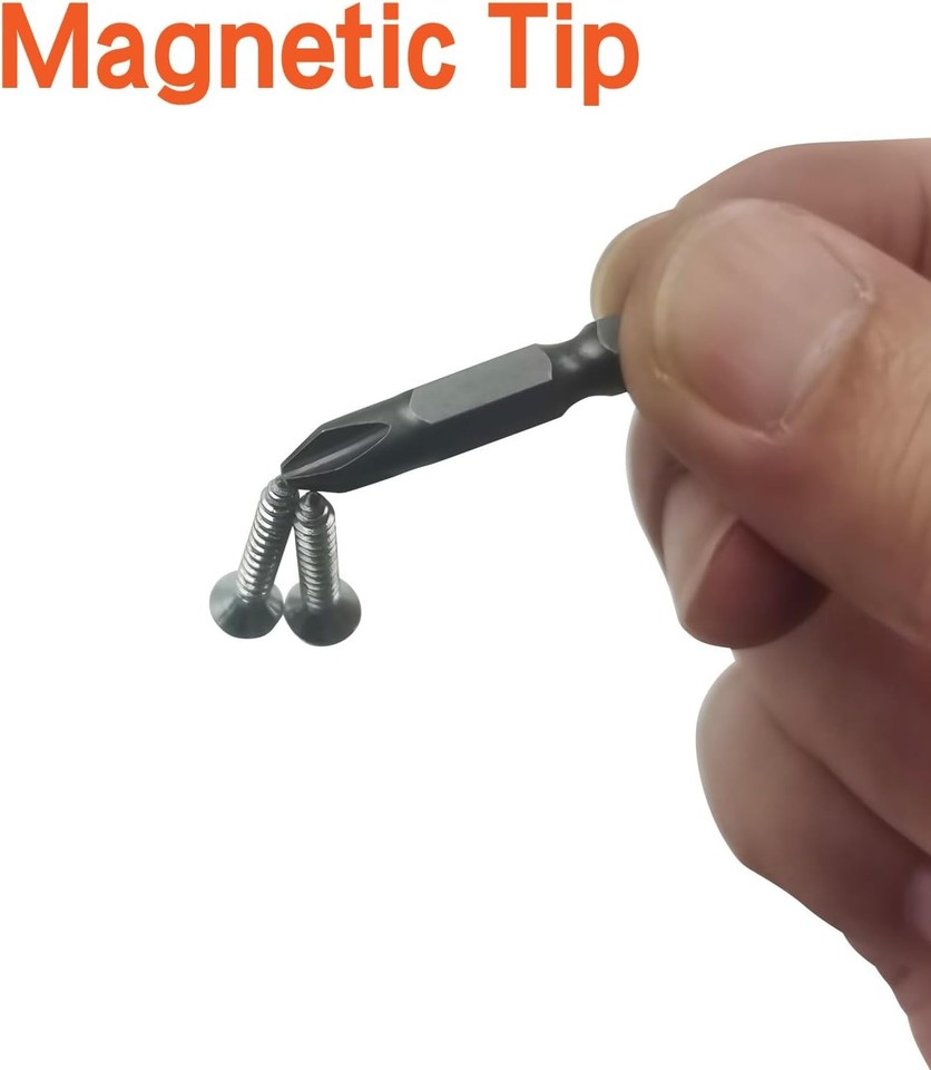 6Pcs 35mm JIS Screwdriver Bit Set with Magnetic Tip, #1x2 #2x2 #3x2 ...
