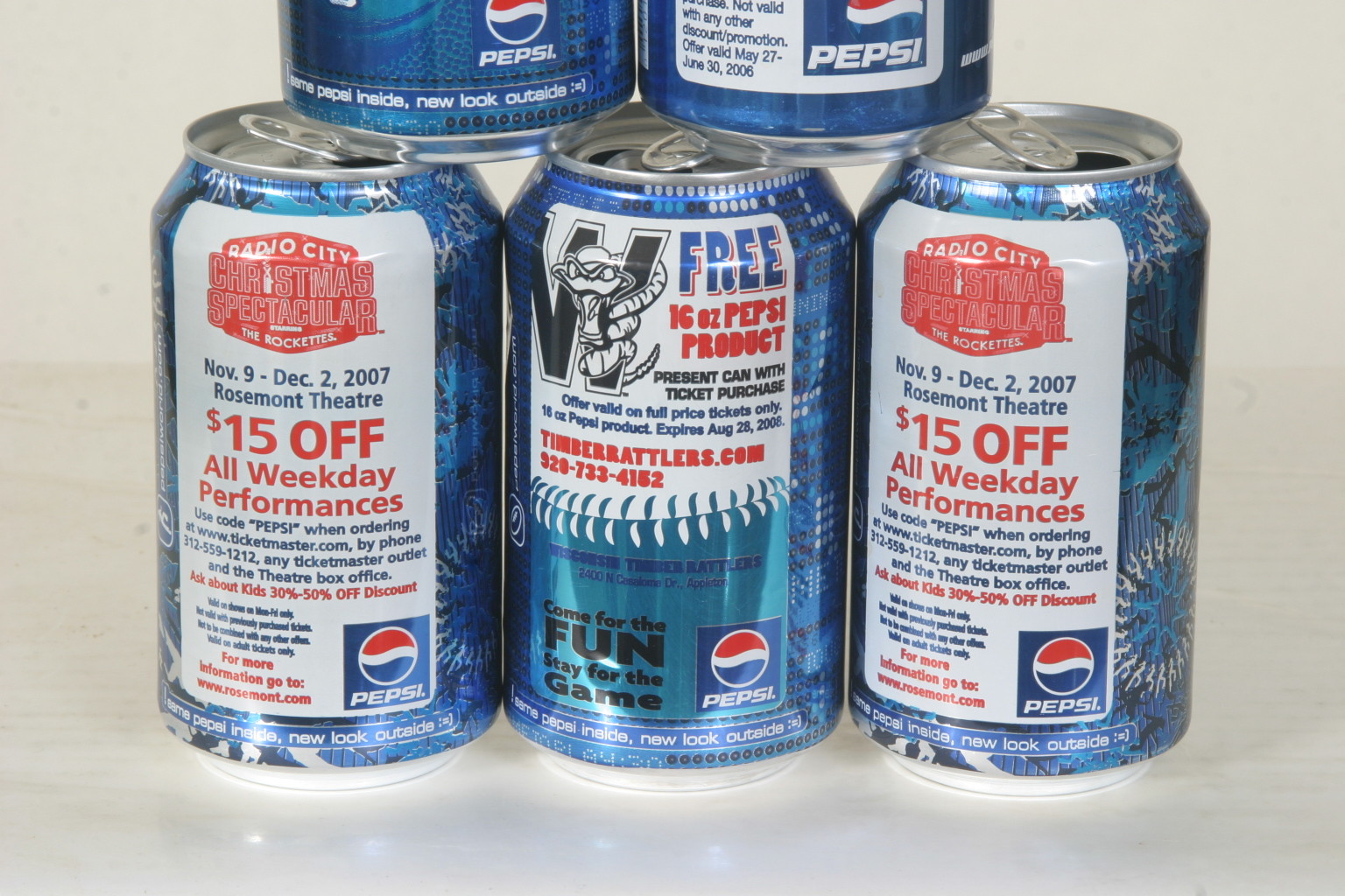 6 diff. Pepsi Soda Cans - 12oz A/A "Promo Cans" | eBay