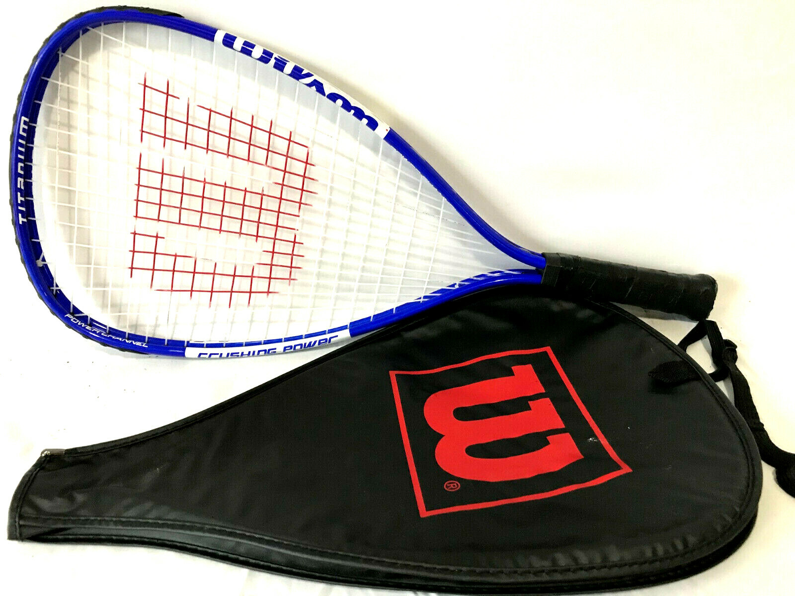 Wilson Xpress Titanium Blue Racquetball Racket XS-3 7/8" Grip w/cover ...