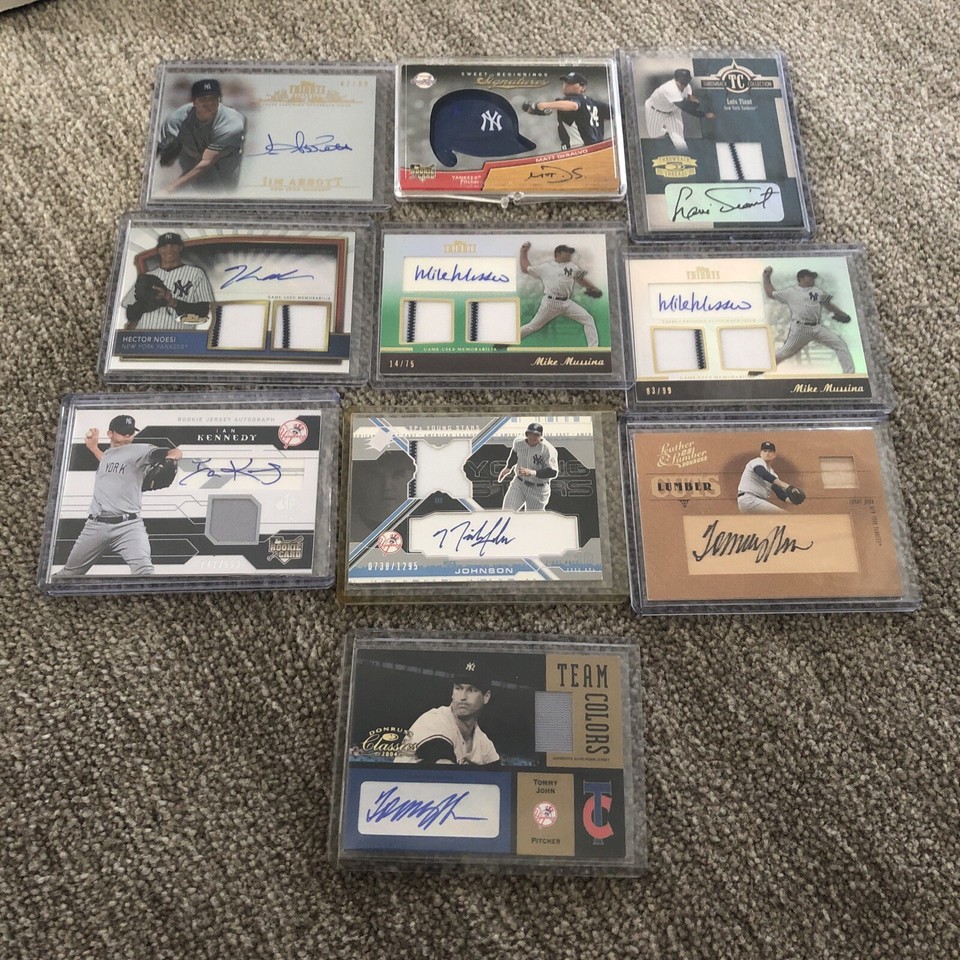 323 New York Yankees Autographed Baseball Cards Memorabilia Cards ...