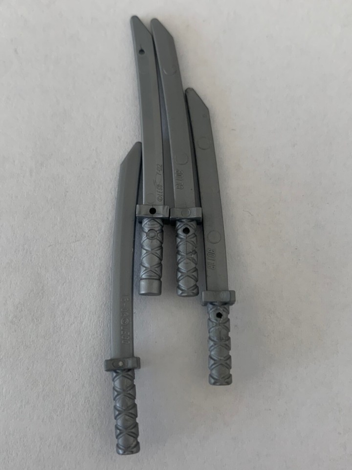 LEGO Parts 30173b (4pcs) Minifig, Weapon Sword, Katana Square Guard ...