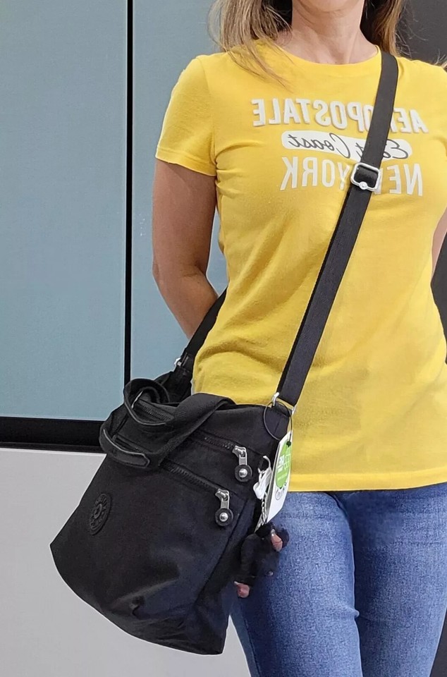 Kipling MIAH SATCHEL Crossbody HANDBAG KIB2W6 BLACK Bag 11"x10" MONKEY ...