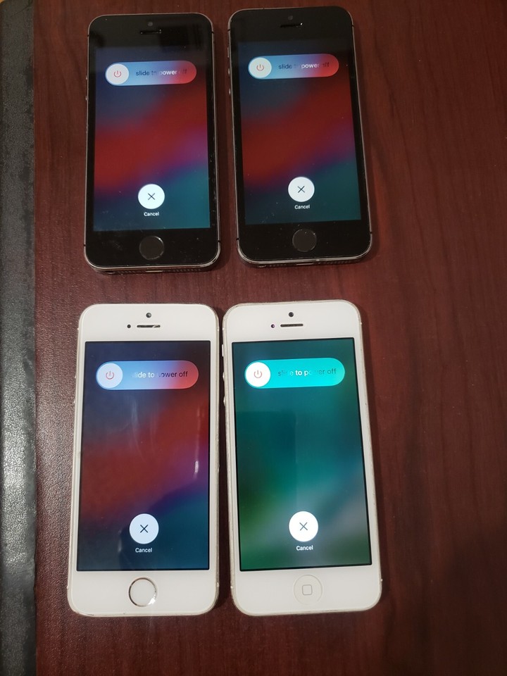 Lot of 4 Apple iPhone 5s and 5 32GB Silver /Gray | eBay