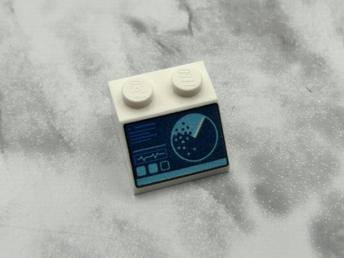 LEGO Parts Printed Slope 45 2 x 2 w Dark Blue Sonar Screen Pattern No ...