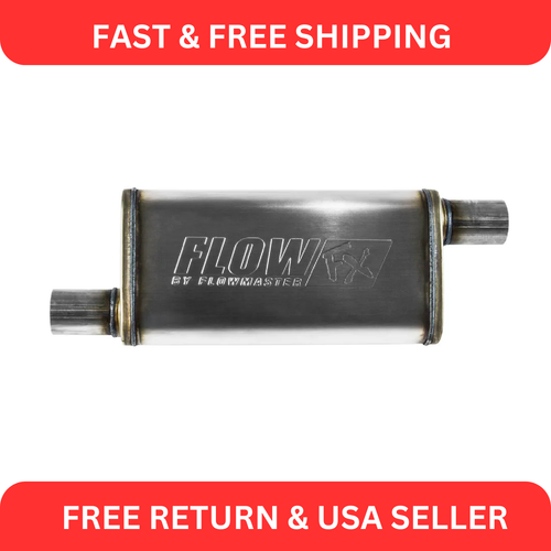 Performance Exhaust Muffler 71236 FlowFX Stainless Steel 2.5" Offset In ...
