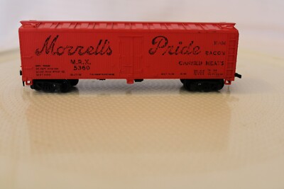 HO Scale Tyco, 40' Box Car, Morrell's Pride Meats, Orange, #5350 Built ...
