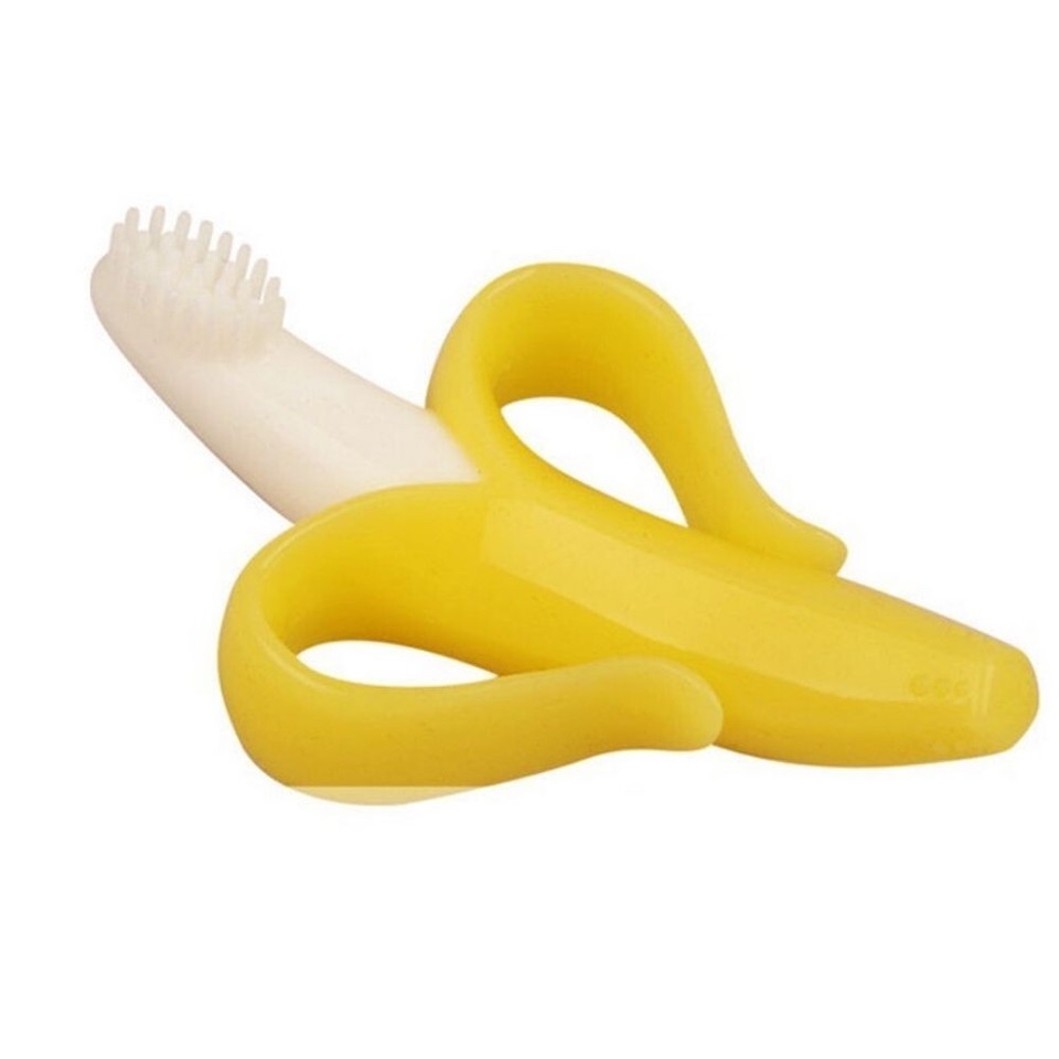 2 Pack Yellow Banana Toothbrush Training Teether Toothbrush for Babyv ...