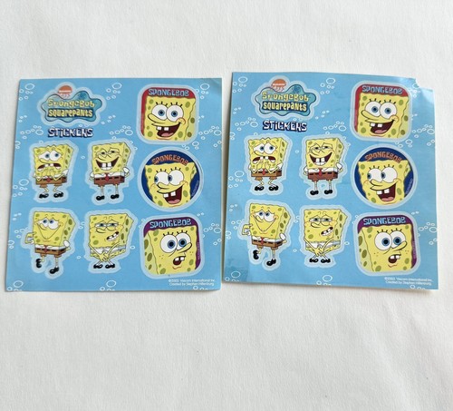 2 Vintage 2003 Viacom SpongeBob SquarePants Stickers Sheets | eBay