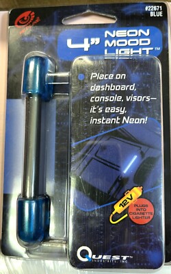 QUEST-4" NEON BLUE MOOD LIGHT-12V -INTERIOR ACCENT LIGHTENING - Vintage ...