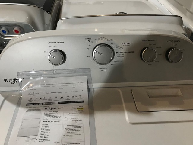 Whirlpool WED5000DW White Electric Dryer for sale online | eBay