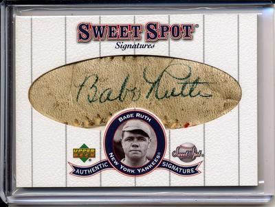 Babe Ruth 2001 Sweet Spot Signatures Classic Signed! Cut Autograph 1/1 ...