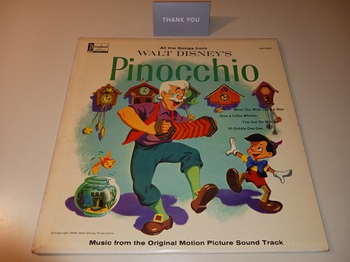 Walt Disneys Pinocchio The Original Motion Picture Soundtrack Vinyl ...