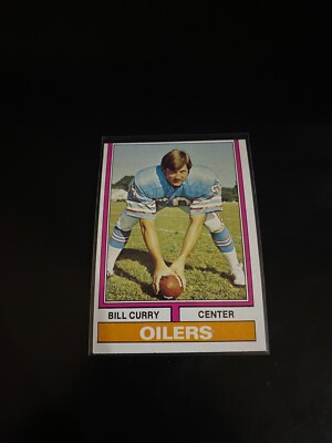 Bill Curry 1974 Topps Football Card Oilers 441 NRMT+ PWE | eBay