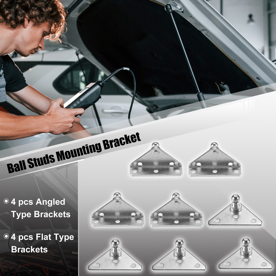 8 Stück Auto Kugel Bolzen Halterung für Gasdruckfeder Silber Ton | eBay