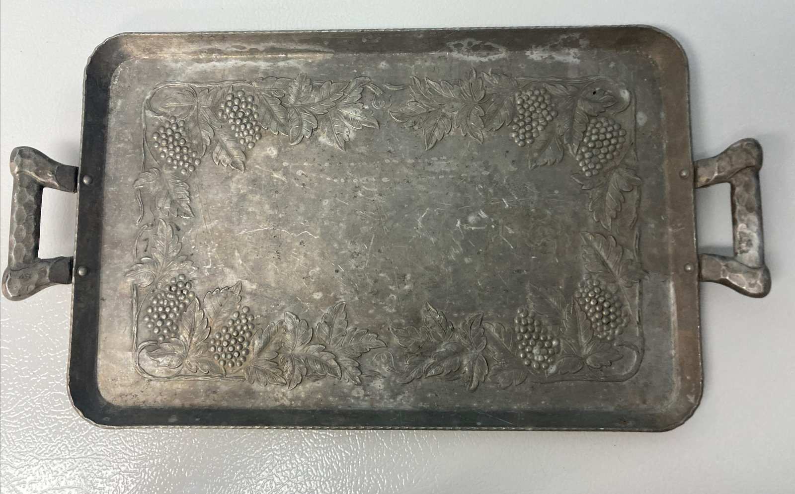 Vintage Hand Forged Everlast Metal Tray with Grapes | eBay