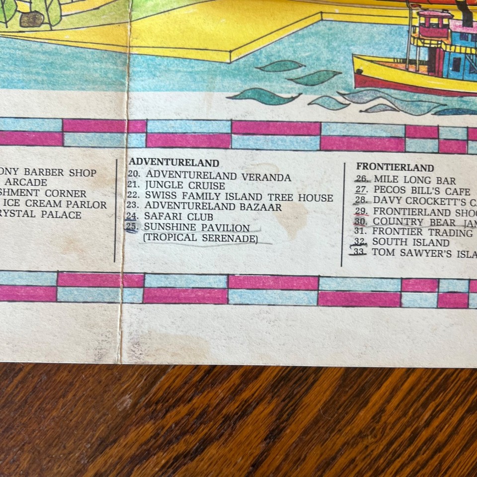 Vintage Pre-1973 Walt Disney World Map Guide Poster 28 x 25 | eBay