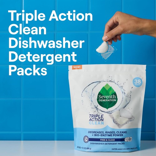 Seventh Generation Triple Action Clean Automatic Dishwasher Detergent ...
