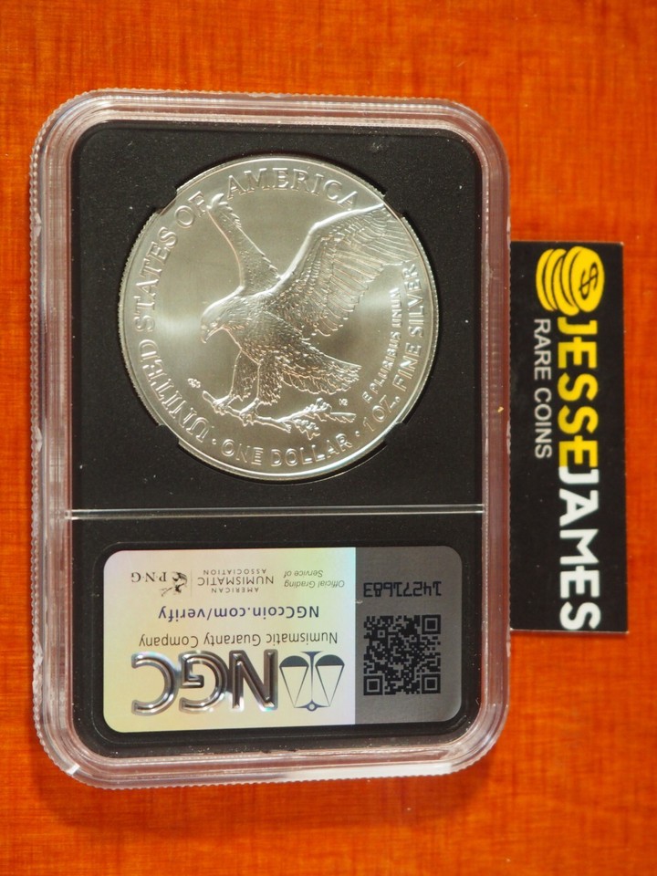 2024 (P) SILVER EAGLE NGC MS70 STAR PRIVY REDBOOK LABEL BLACK CORE ...